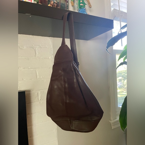 lisa loren | Bags | Lisa Loren Brown Leather Sling Bag | Poshmark